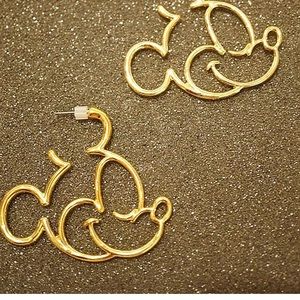 Jewelry | Mickey Mouse Gold Hoops | Poshmark